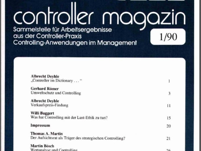 Controller Magazin Ausgabe 01/1990 | Controller Magazin | Controlling ...
