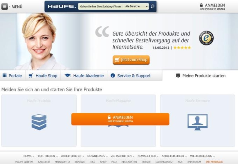 Viele Neuerungen dank Ihrer Rückmeldung: Neue Startseite der haufe.de ...