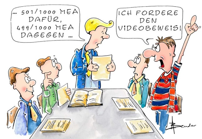 Verwalter-Cartoon: Protokoll der Eigentümerversammlung | Immobilien | Haufe